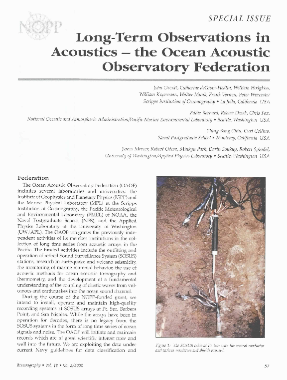 (PDF) Long-Term Observations in Acoustics -- the Ocean Acoustic ...