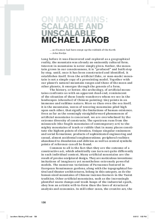(PDF) On Mountains: Scalable and Unscalable.pdf