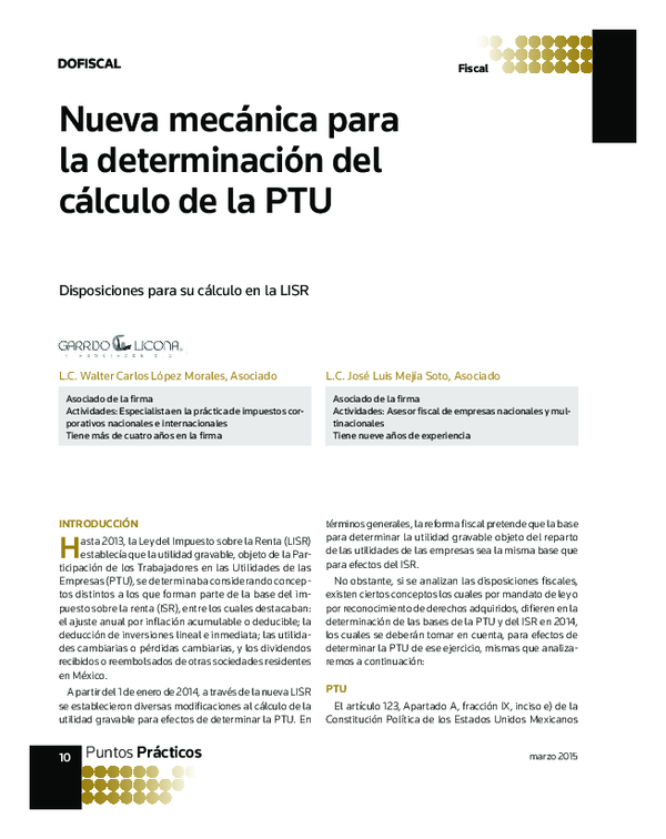 (PDF) Calculo de ptu