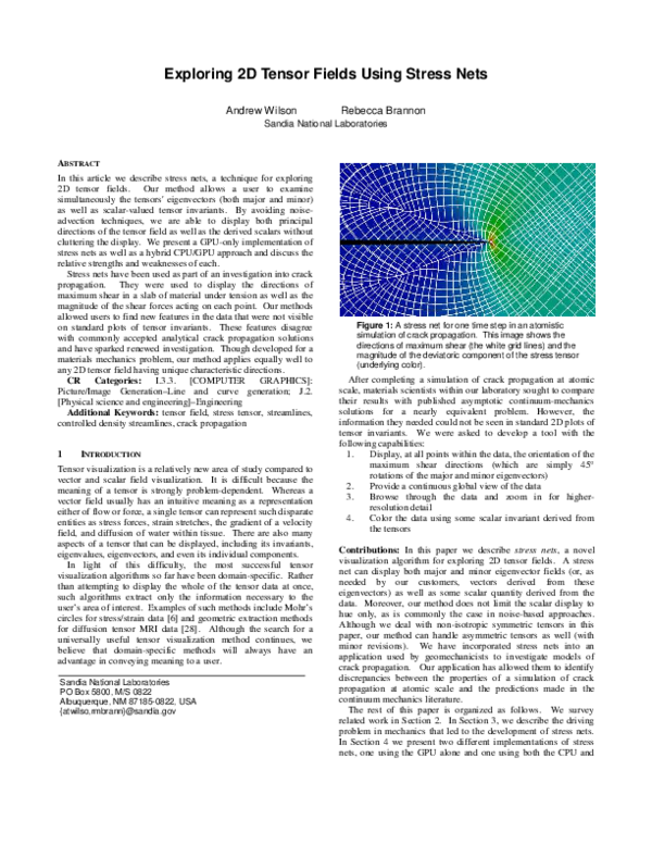 (PDF) Exploring 2D tensor fields using stress nets