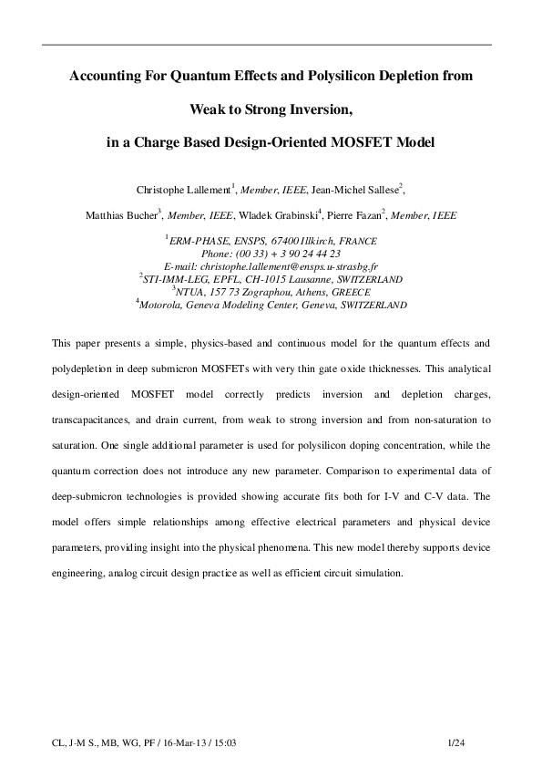 (PDF) Accounting for quantum effects and polysilicon depletion from ...