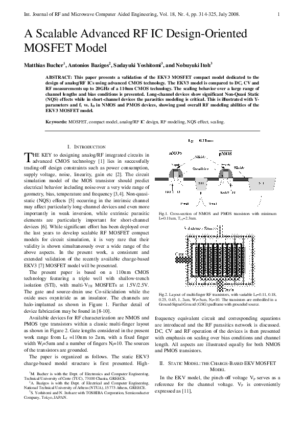 (PDF) A scalable advanced RF IC design-oriented MOSFET model