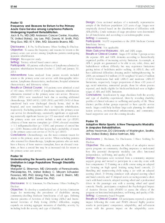 (PDF) Understanding the Severity and Types of Activity Limitation in ...