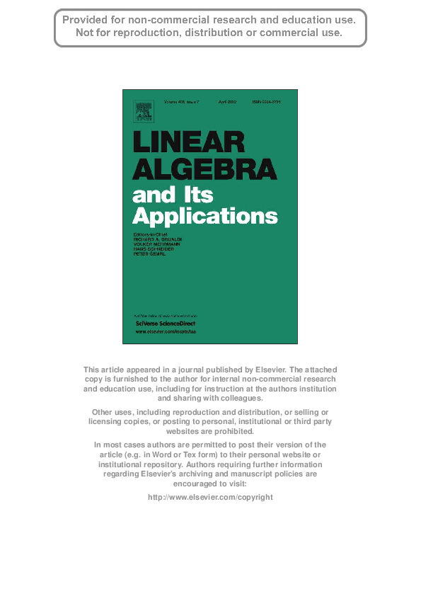 (PDF) Linear preservers of term ranks of matrices over semirings