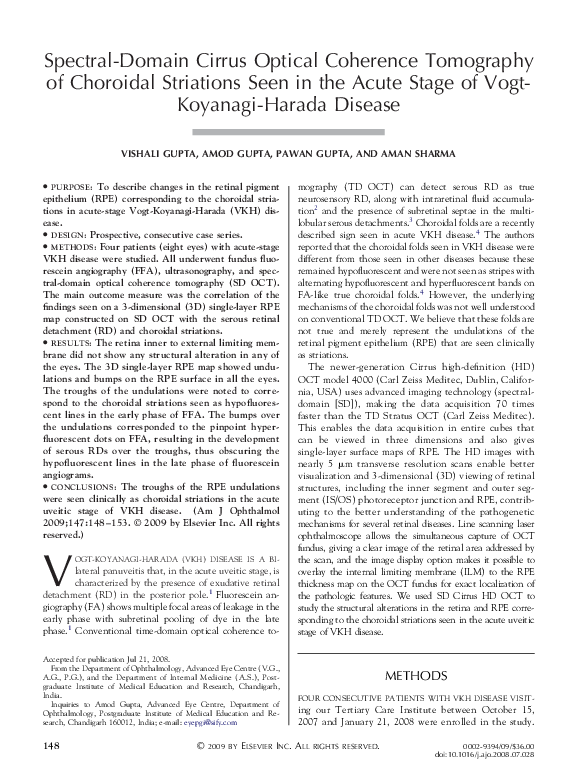 (PDF) Spectral-Domain Cirrus Optical Coherence Tomography of Choroidal Striations Seen in the ...