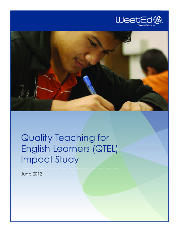 (PDF) Quality Teaching for English Learners (QTEL) Impact Study