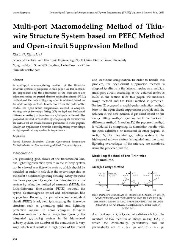 (PDF) Multi-port Macromodeling Method of Thin-wire Structure System based on PEEC Method and ...