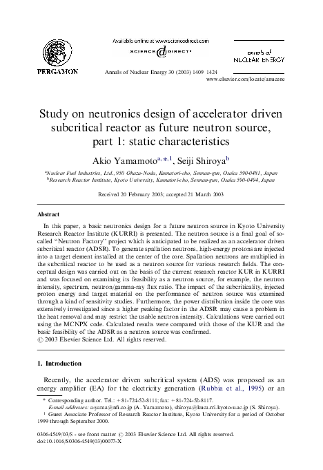 Study on neutronics design of accelerator driven subcritical reactor as future neutron source ...