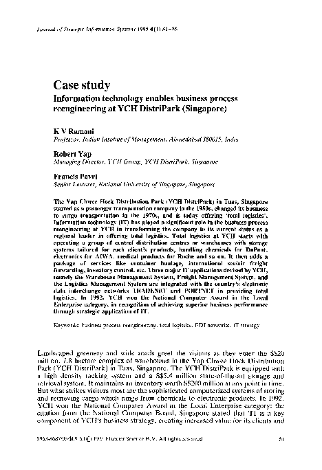 (PDF) Information technology enables business process reengineering at ...