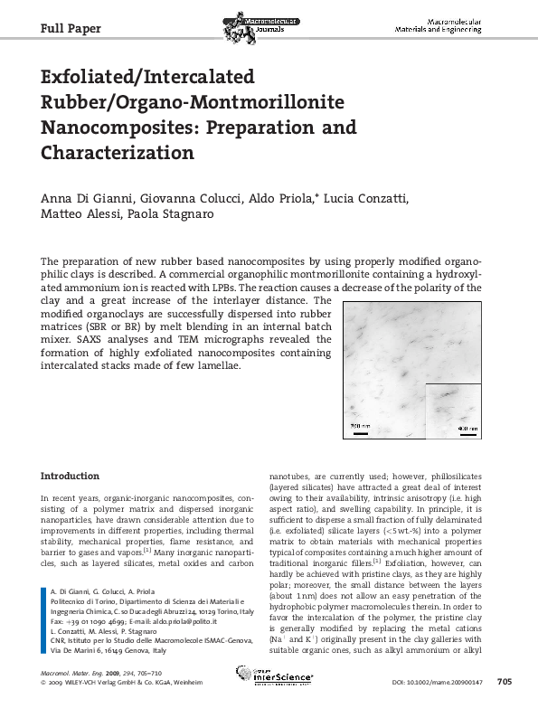 Pdf Constructing Covalent Interface In Rubberclay Nanocomposite By Combining Structural