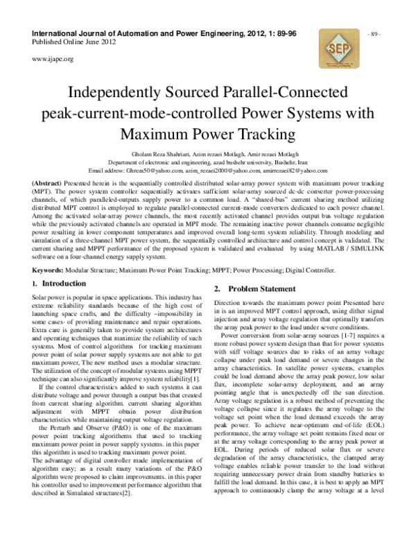 (PDF) Independently Sourced Parallel-Connected Peak-current-mode-controlled Power Systems with ...