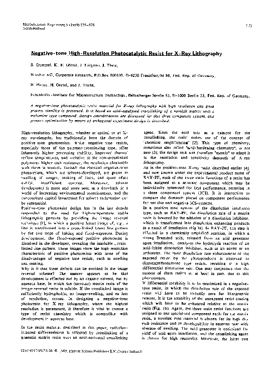 (PDF) Negative-tone high-resolution photocatalytic resist for x-ray ...