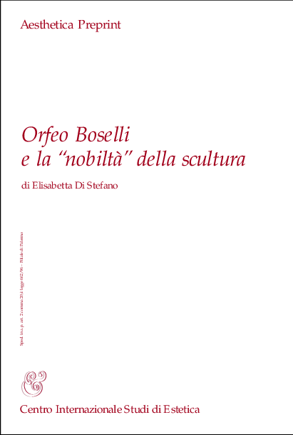 Orfeo Boselli e la “nobiltà” della scultura