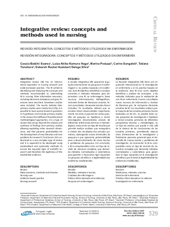(PDF) Integrative review in nursing research and EBP: a type of ...