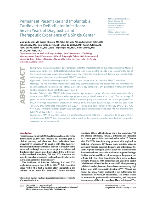 (PDF) Permanent Pacemaker and Implantable Cardioverter Defibrillator ...