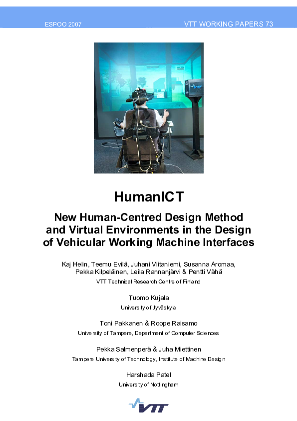 (PDF) HumanICT. New Human-Centred Design Method and Virtual ...