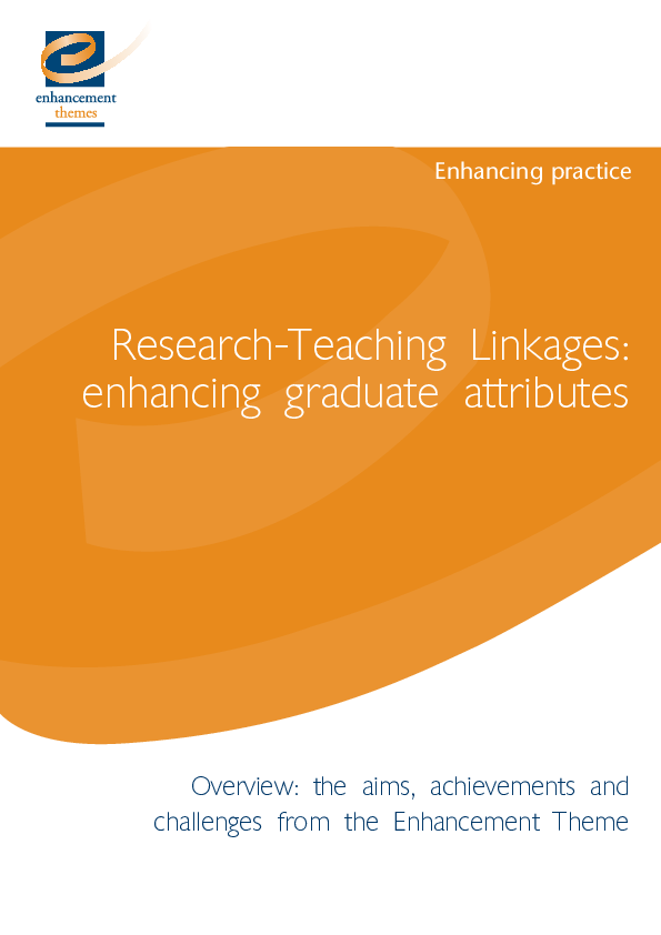 (PDF) Research-teaching linkages: enhancing graduate attributes ...