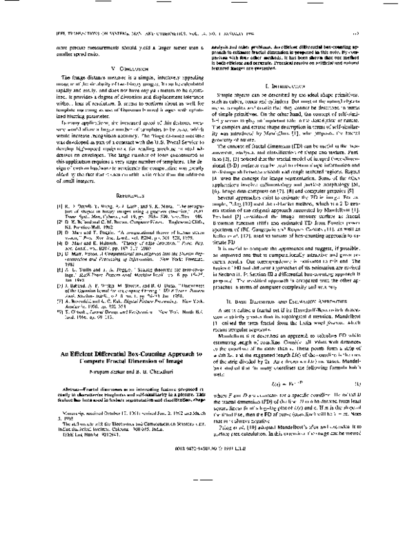 (PDF) An efficient differential box-counting approach to compute fractal dimension of image