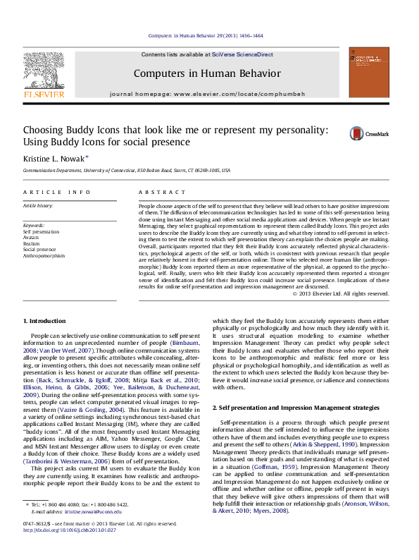 (PDF) Choosing Buddy Icons that look like me or represent my ...