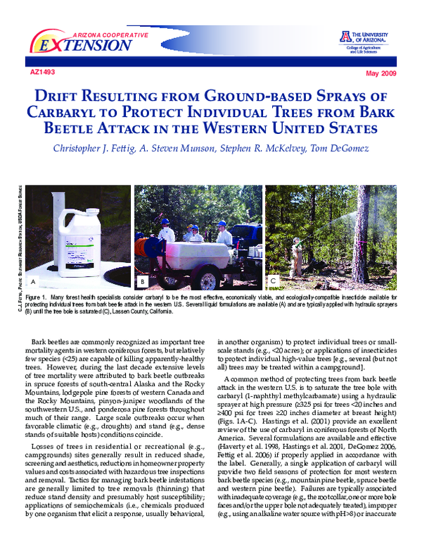 (PDF) Drift Resulting from Ground-based Sprays of Carbaryl to Protect ...