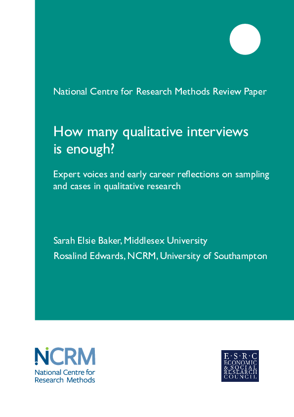 (PDF) Determining Sufficient Qualitative Interviews