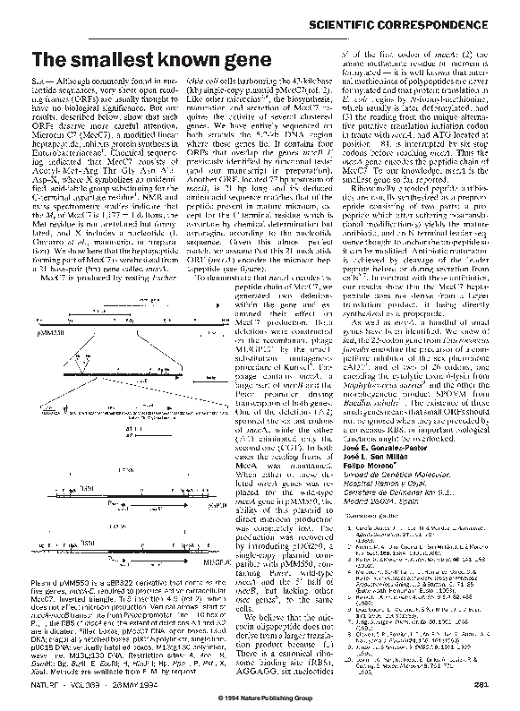 (PDF) The smallest known gene
