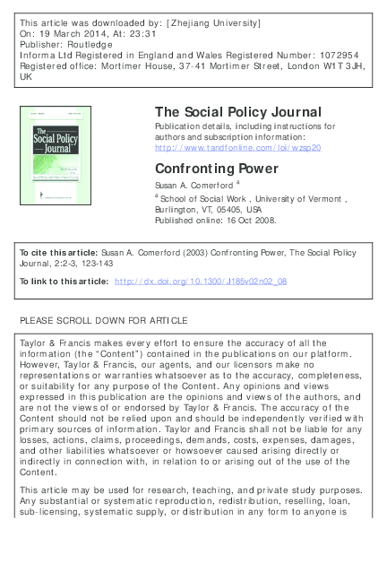 (PDF) Confronting Power | Susan Comerford - Academia.edu