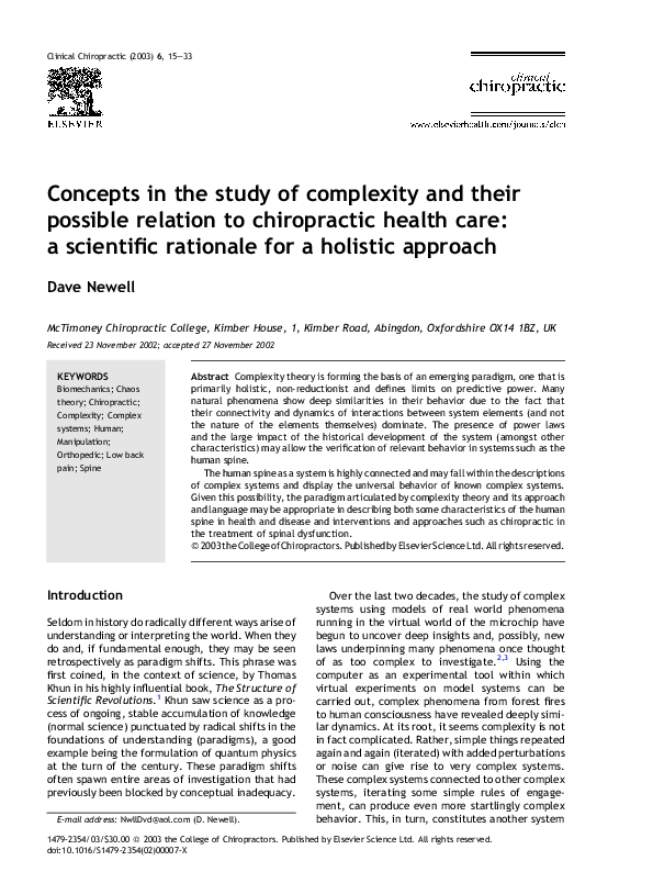 (PDF) Using chaos theory: the implications for nursing | Carol Haigh ...