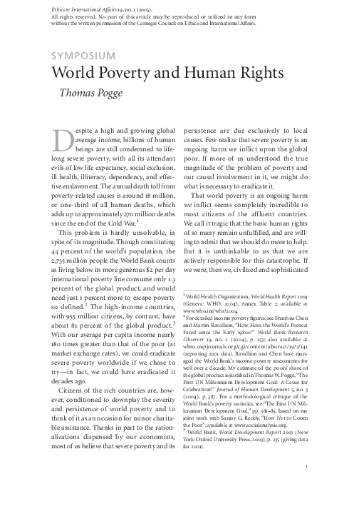 (PDF) World Poverty and Human Rights