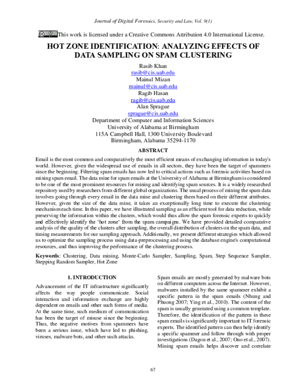 (PDF) Hot Zone Identification: Analyzing Effects of Data Sampling on ...