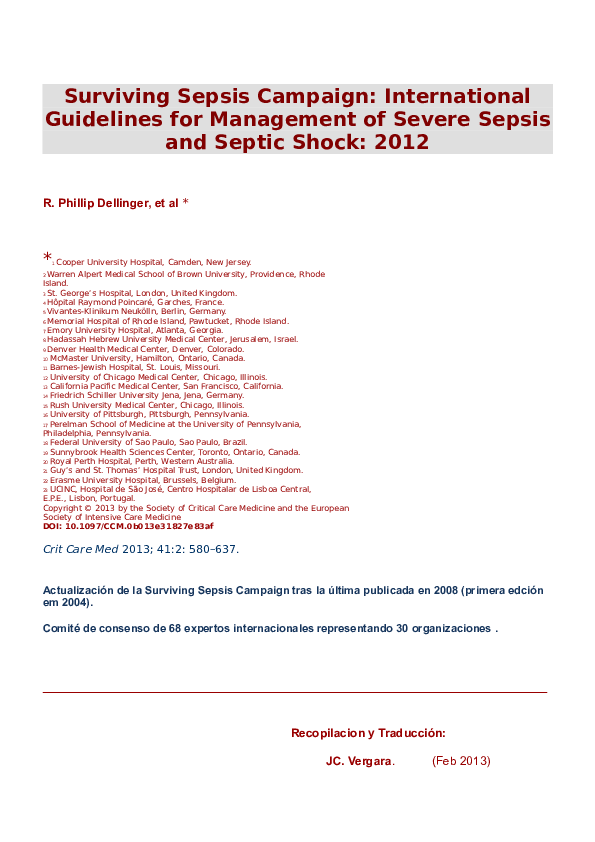 (DOC) Surviving Sepsis Campaign: International Guidelines for ...