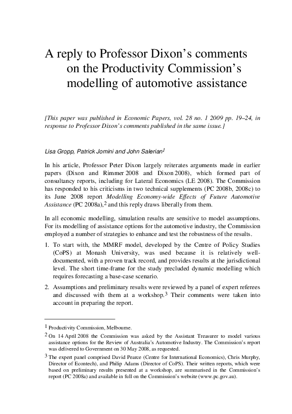 (PDF) Counterarguments to Dixon on Auto Assistance