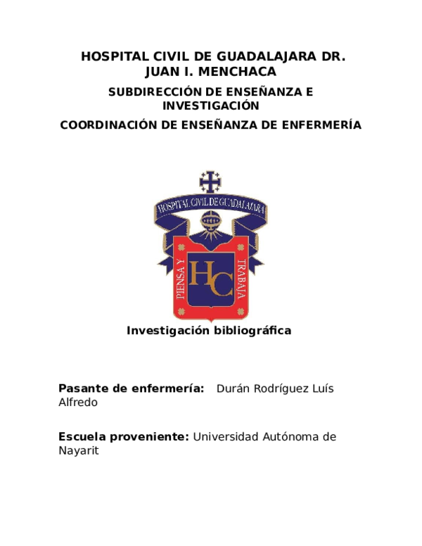 (DOC) HOSPITAL CIVIL DE GUADALAJARA DR. JUAN I. MENCHACA SUBDIRECCIÓN ...