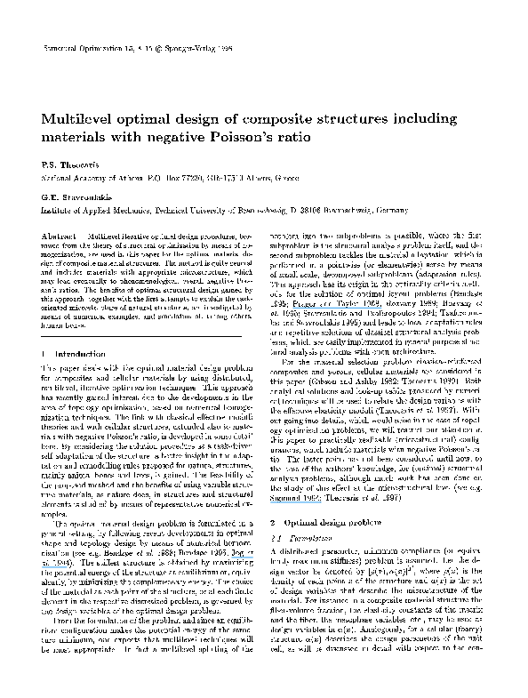 (PDF) Multilevel optimal design of composite structures including ...