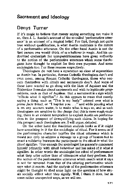 (PDF) Sacrament and Ideology | Denys Turner - Academia.edu