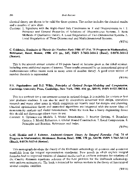 Pdf Principles Of Optimal Design Modeling And Computation 2nd Ed