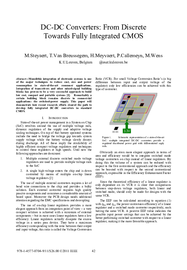 (PDF) DC-DC converters: From discrete towards fully integrated CMOS