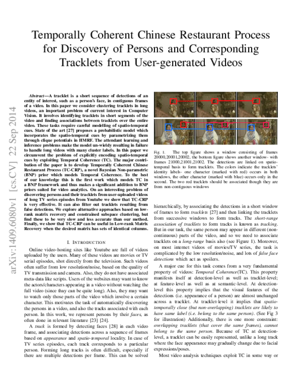 (PDF) Temporally Coherent Chinese Restaurant Process for Discovery of ...