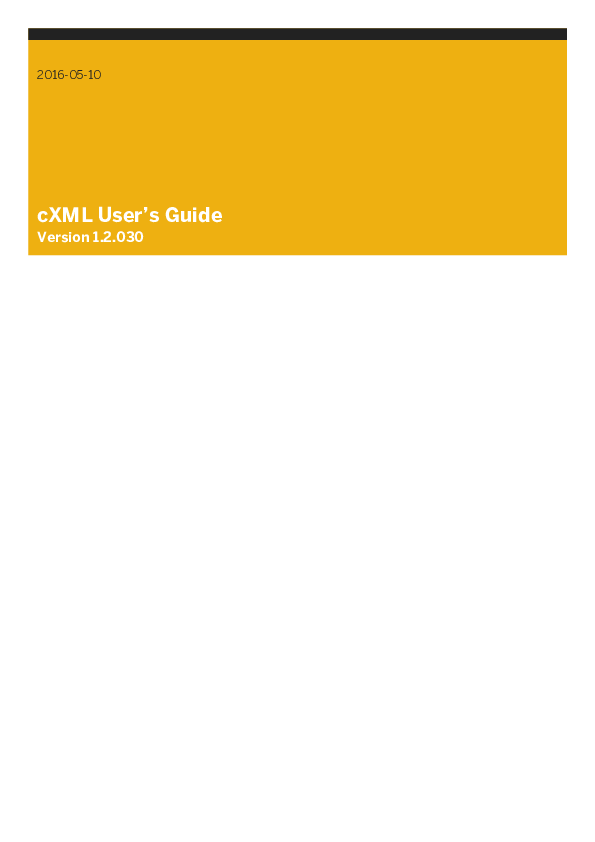 (PDF) cXML User's Guide Version 1.2.030 Content