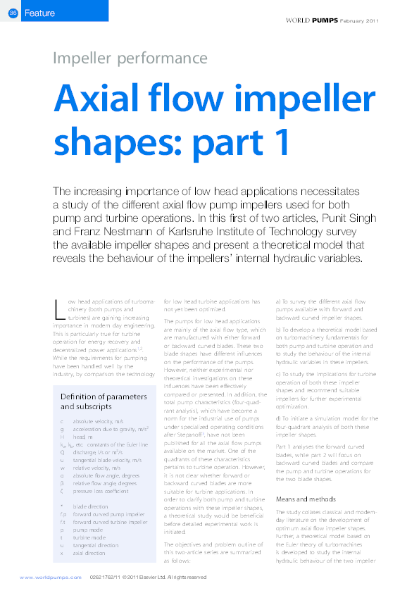 (PDF) Axial flow impeller shapes: part 1 (PDF) Axial flow impeller shapes: part 1