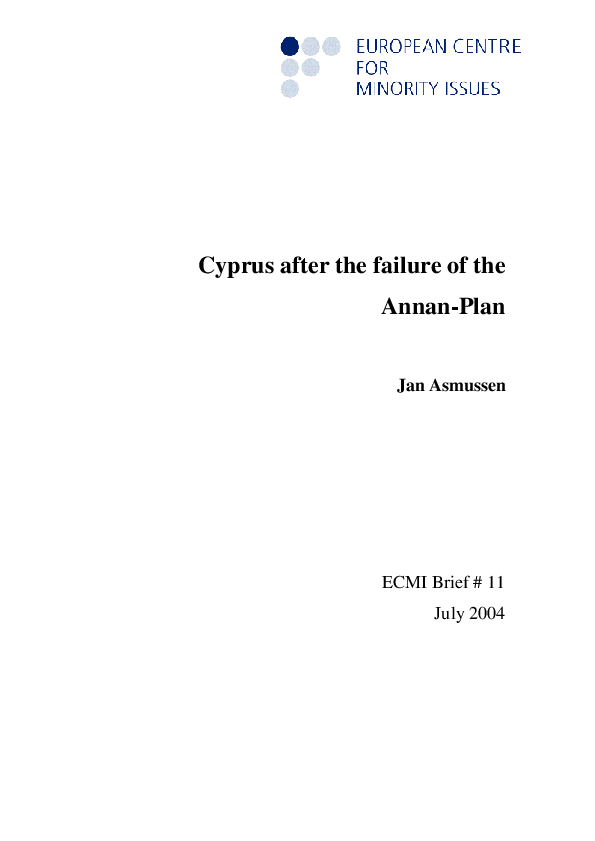 (PDF) Cyprus after the failure of the Annan-Plan