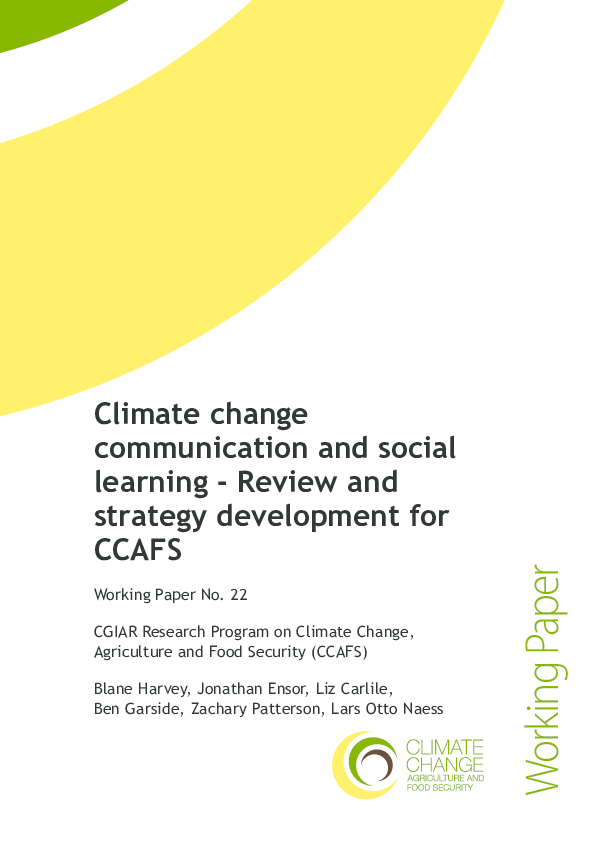 (PDF) Climate Change Communication and Social Learning | Jonathan Ensor ...