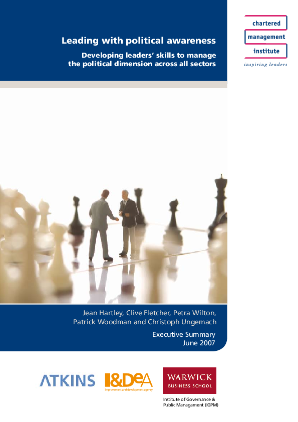 (PDF) Leading with political awareness