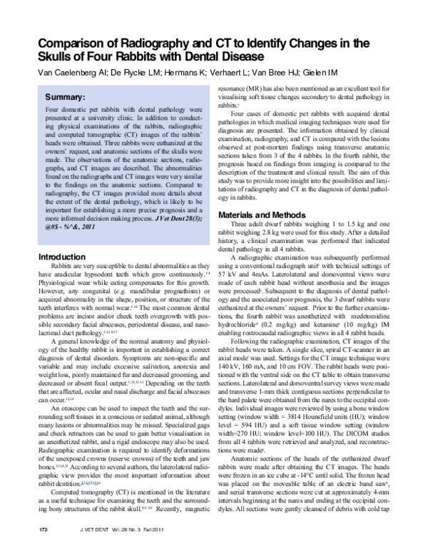 (PDF) Comparison of radiography and CT to identify changes in the ...