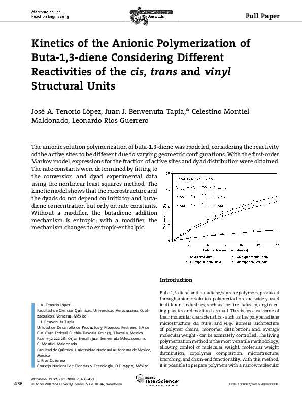 (PDF) Kinetics of the Anionic Polymerization of Buta-1,3-diene ...