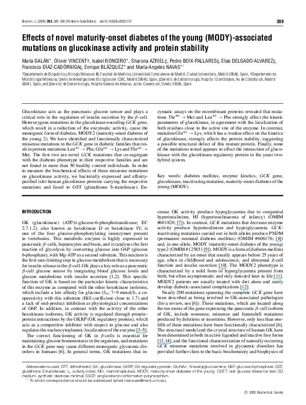 (PDF) Effects of novel maturity-onset diabetes of the young (MODY ...
