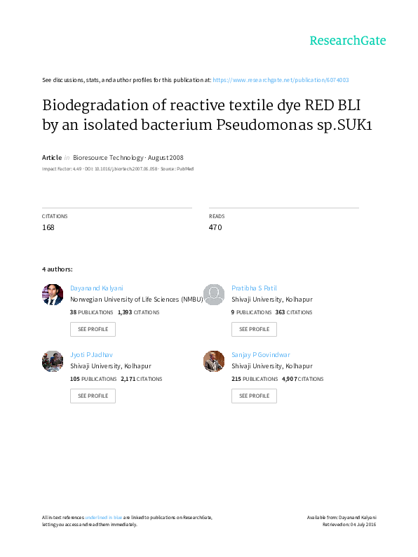 (PDF) Degradation of Tectilon Yellow 2G by hybrid technique: Combination of sonolysis and ...