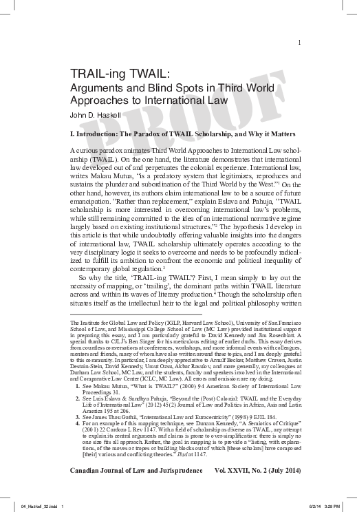 (PDF) TRAIL-ing TWAIL: Arguments and Blind Spots in Third World ...