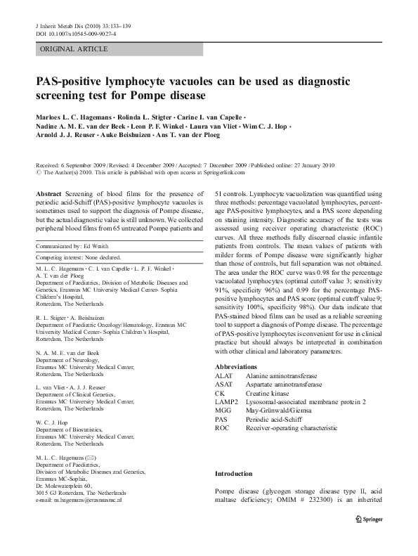 (PDF) PAS-positive lymphocyte vacuoles can be used as diagnostic ...