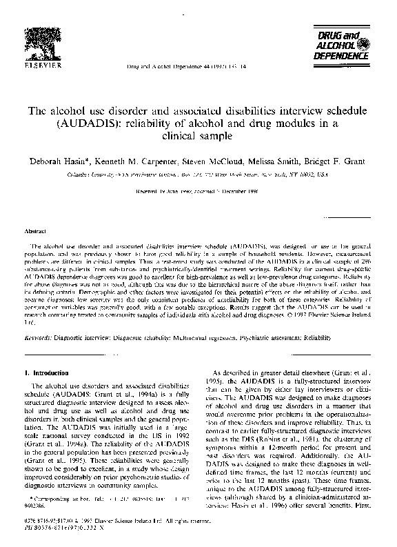 (PDF) The alcohol use disorder and associated disabilities interview ...